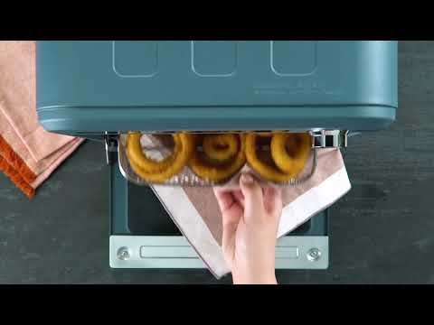 MaxiMatic Elite Gourmet InfiniteUse Air Fryer Oven Slate Blue