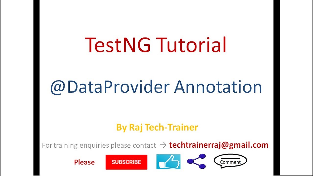 TestNG Dataprovider Annotation Example | @DataProvider Annotation Example