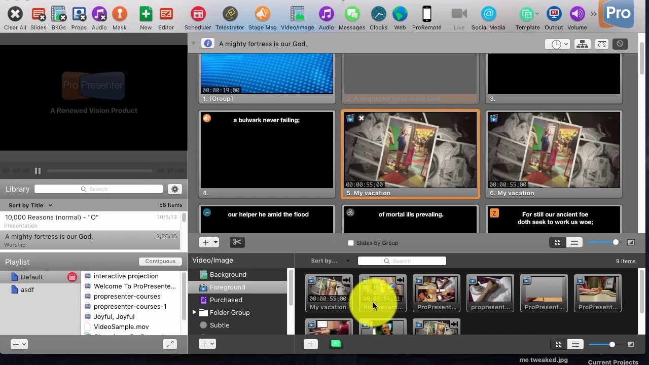 ProPresenter 5 & 6 Tutorial: Convert Media Cue to Slide Element