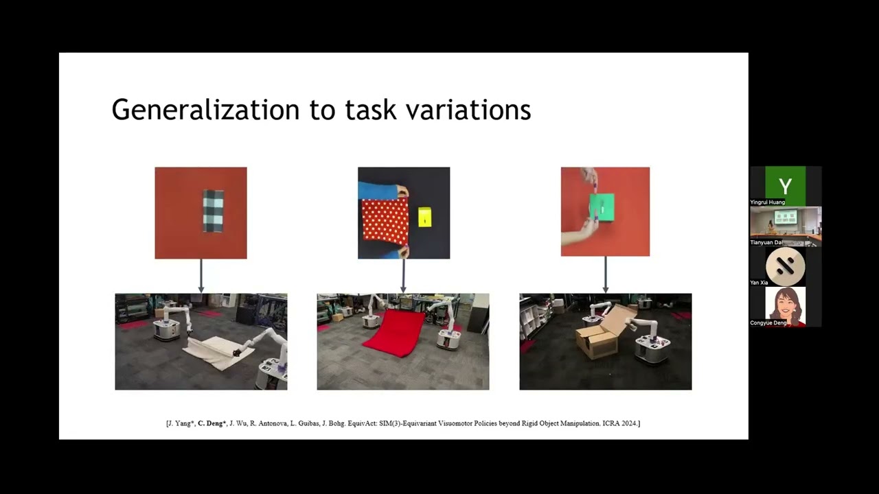 Learning Representations for Generalizable Robot Actions -- Congyue Deng