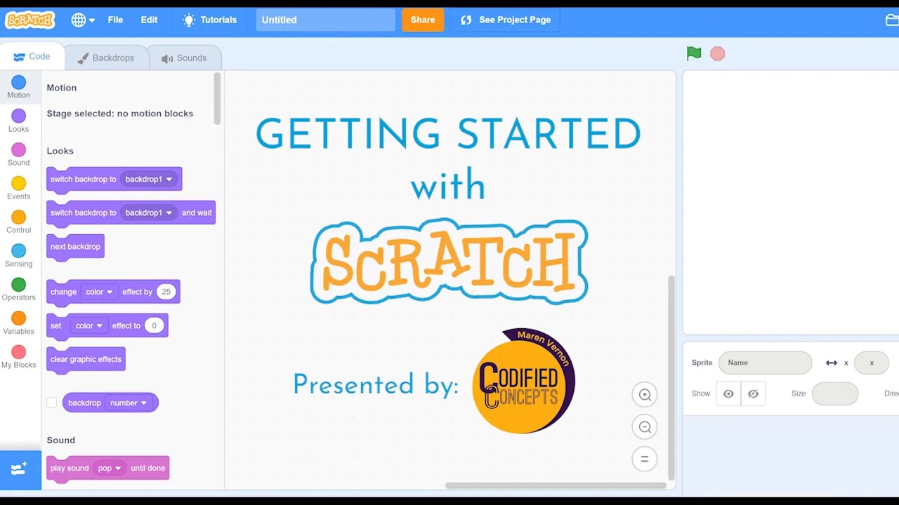 Scratch Lesson 1: Getting Started by Codified Concepts