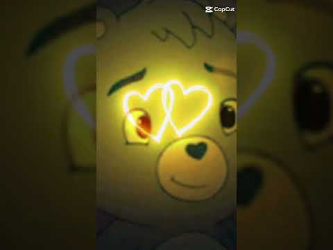 glowing grumpy bear #carebears #glowing #capcut #edit