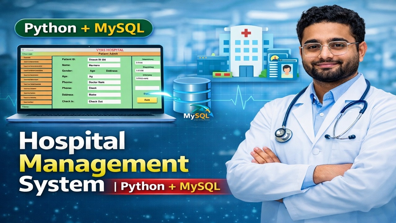 Hospital Management System Project with Database Connectivity | Tkinter Project in Python