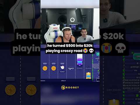 HE TURNED $500 INTO $20,000 PLAYING CROSSY ROAD!! π₯π€― #casino #slots #roobet