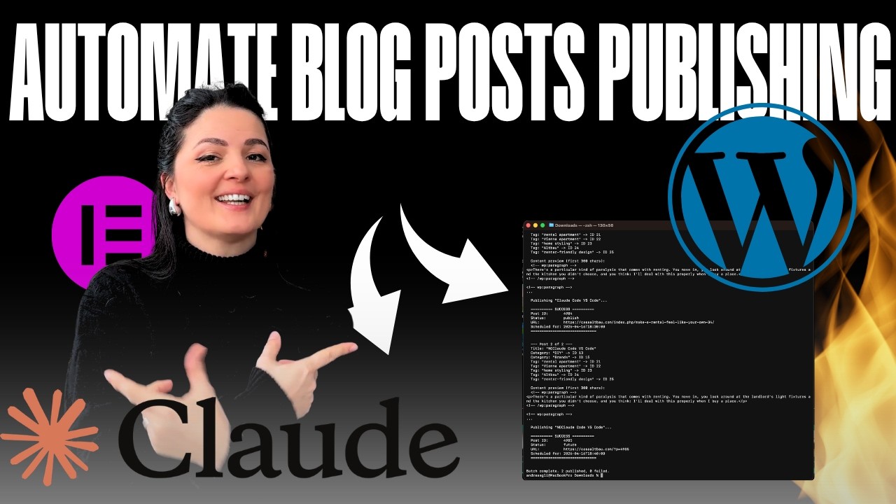 Claude Code or Terminal - Schedule WordPress Blog Posts With One Command