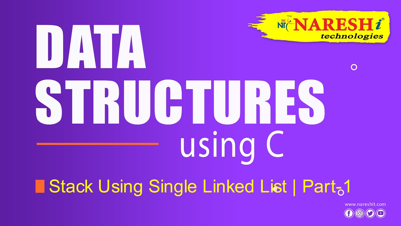 Stack Using Single Linked List -  Part 1 | Data Structures Tutorial