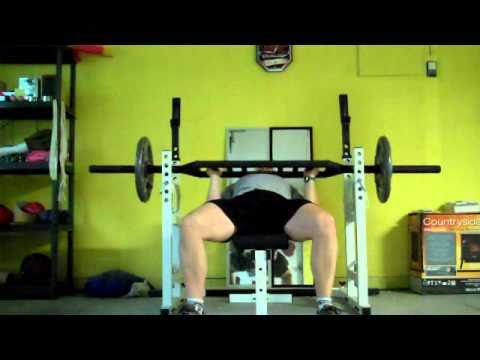 Football Bar Incline Bench Press, Repetition Effort Method ...
