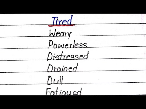 Synonyms of Tired in English || EK Education