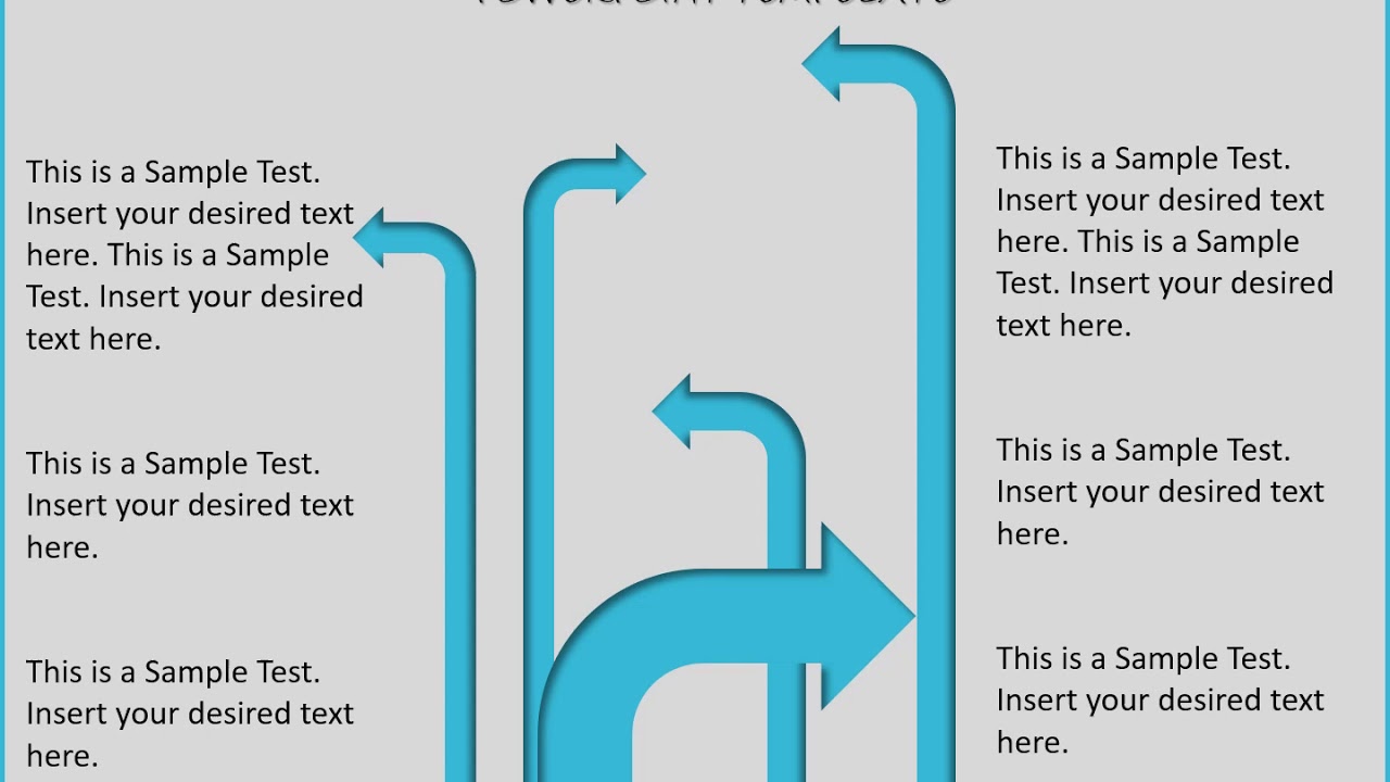 Vertical Mixed Arrows PowerPoint Template
