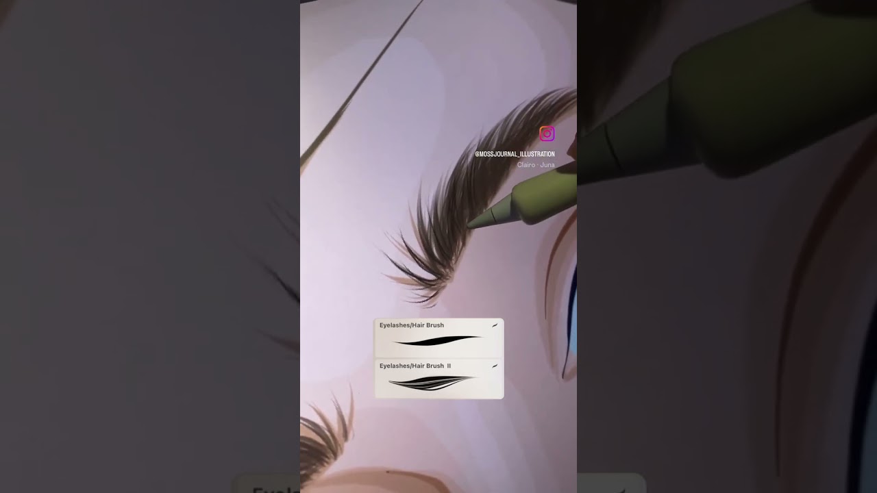 How I Draw Eyebrows ✨ Download your brushes link in my profile 💕 #hairbrushes #procreatebrushes