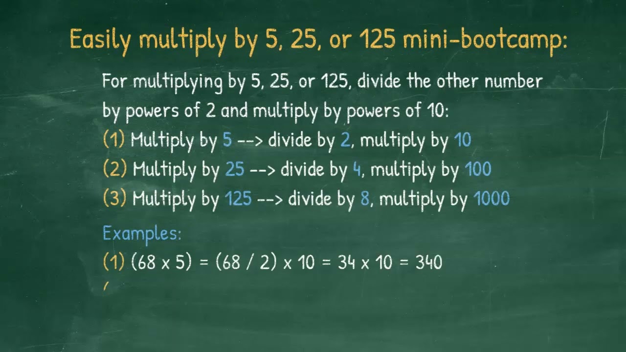 Easily Multiply by 5, 25, 125