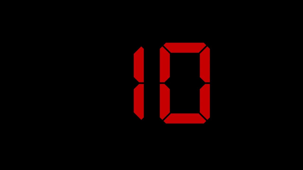 10 Second Ticking Countdown Timer With Alarm