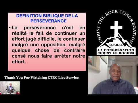 LA PERSEVERANCE UNE OBLIGATION AU SALUT – Pasteur Marc Simeon