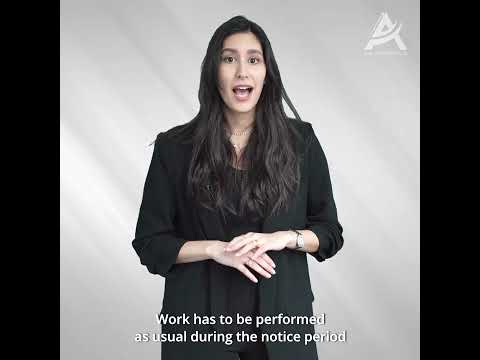 What do you need to remember about an employment contract termination notice?