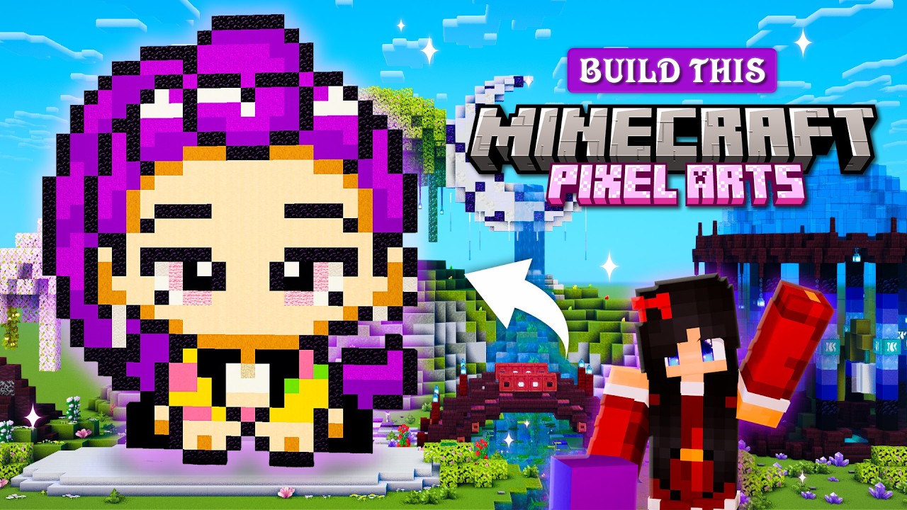Step-by-Step: Rumi Chibi Pixel Art in Minecraft | Easy Tutorial
