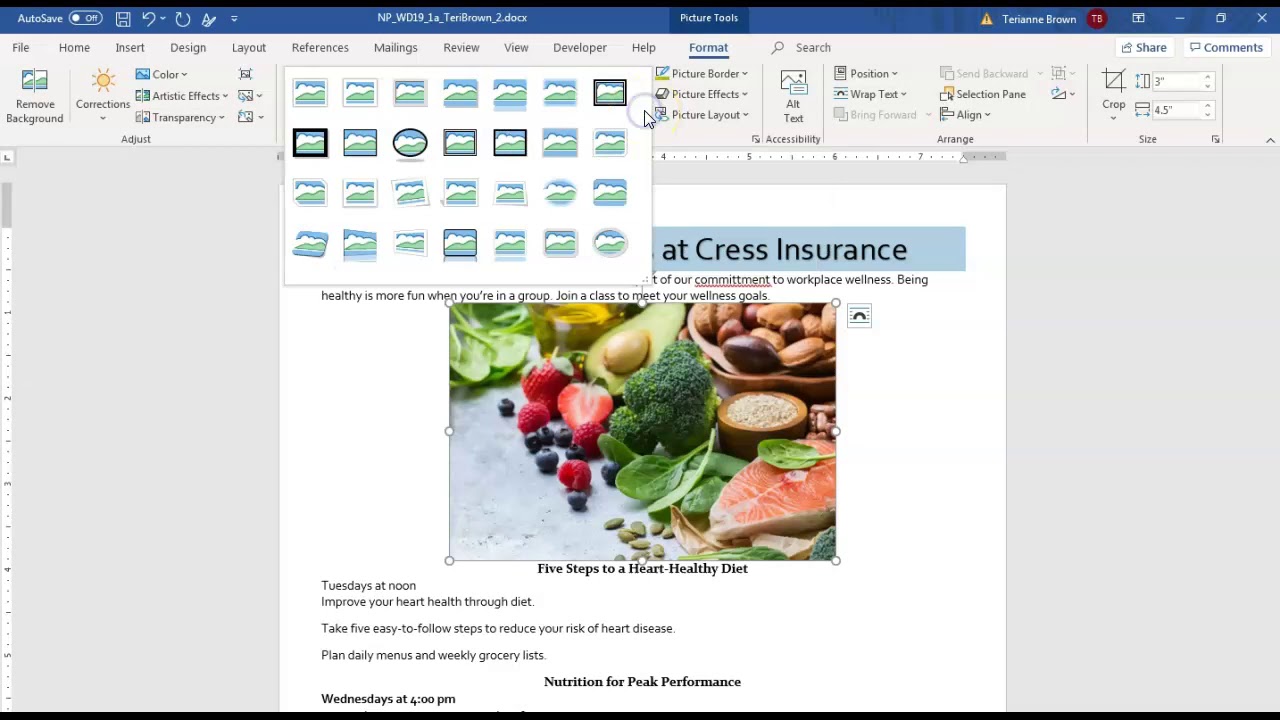 BUSN 150 NP Word 1 Module Project 1a