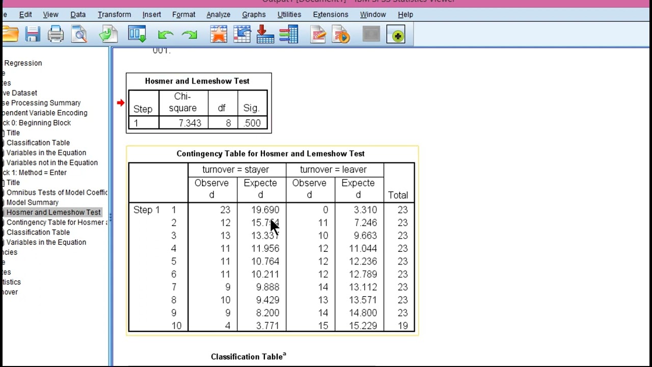 V17.4 Multiple Binary Logistic Regression in SPSS