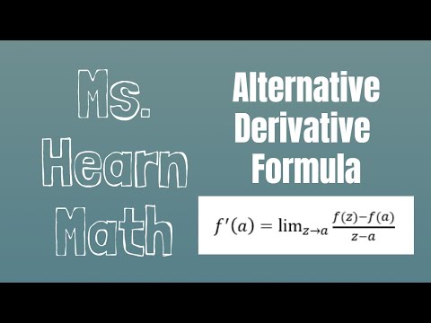 Using the Alternative Form of Derivative at a Point Definition: Example 2