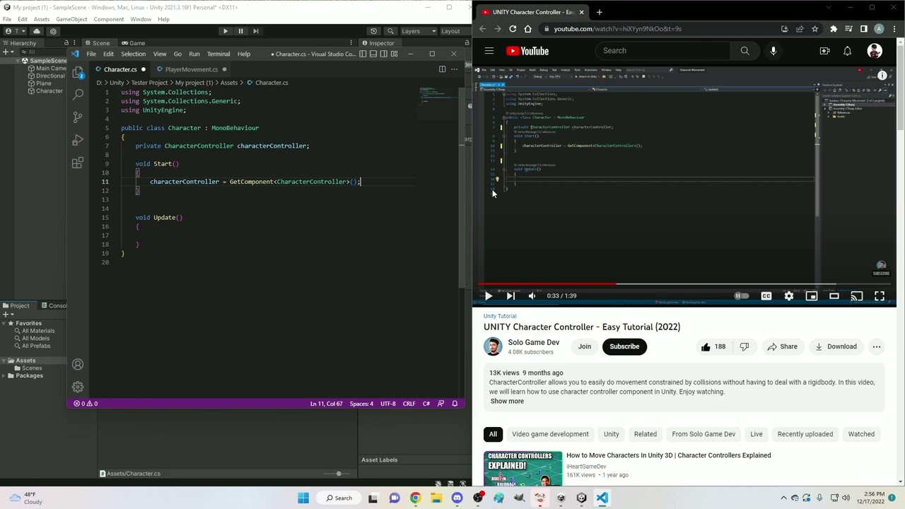 Unity - Character Movement Scripts Wont Work