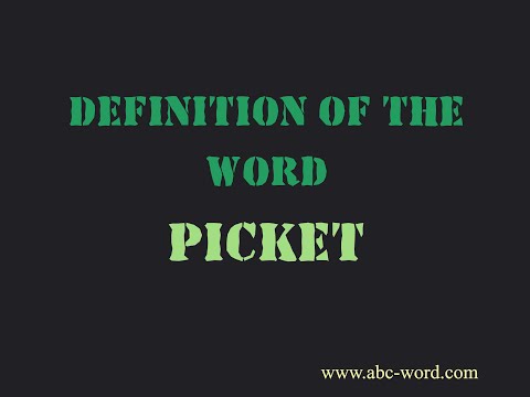Definition of the word "Picket"
