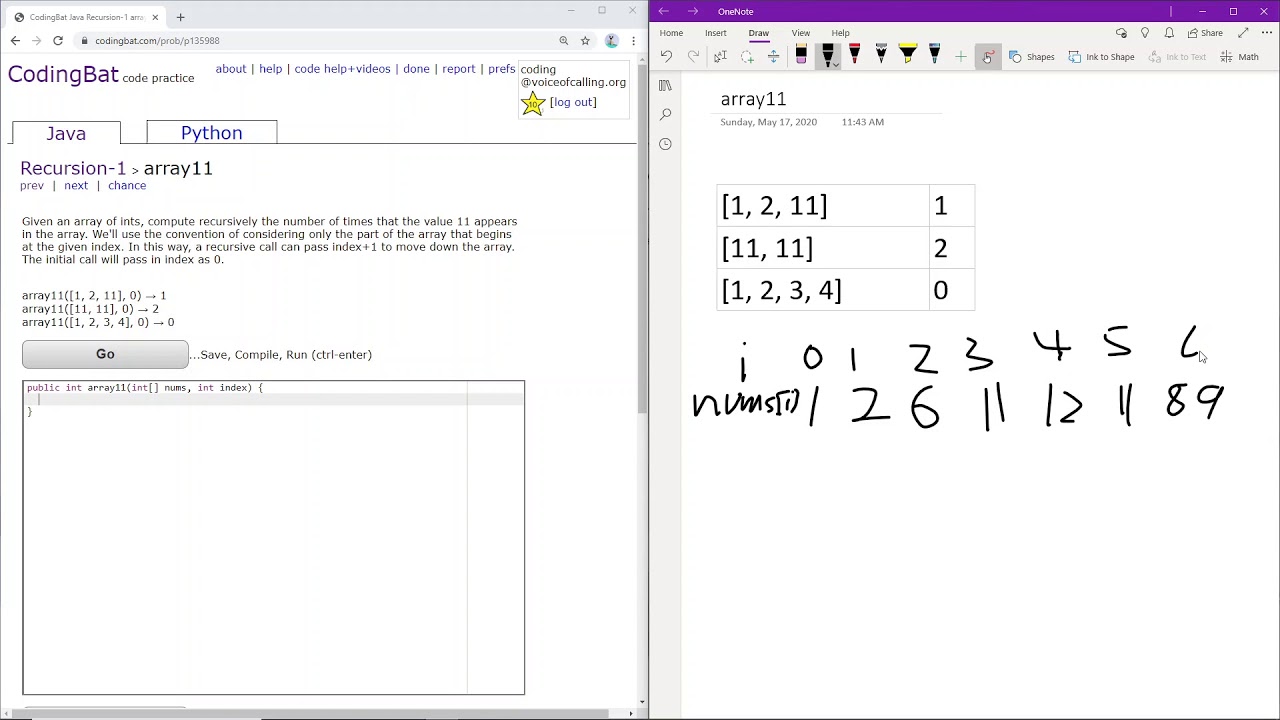 Recursion - 1 (array11) Java Solution || Codingbat.com