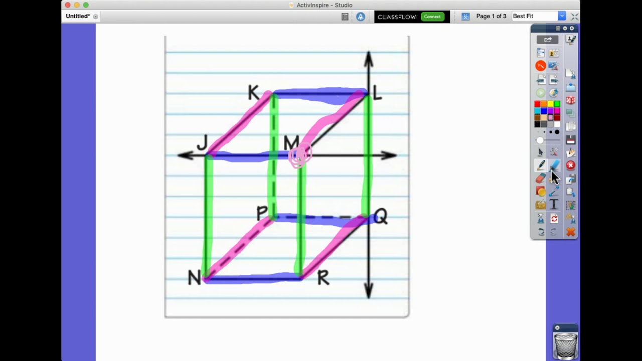 Parallel, Perpendicular & Intersecting on 3D shapes