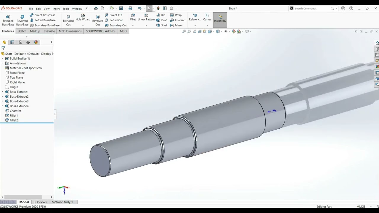 SolidWorks Tutorial #1: Shaft