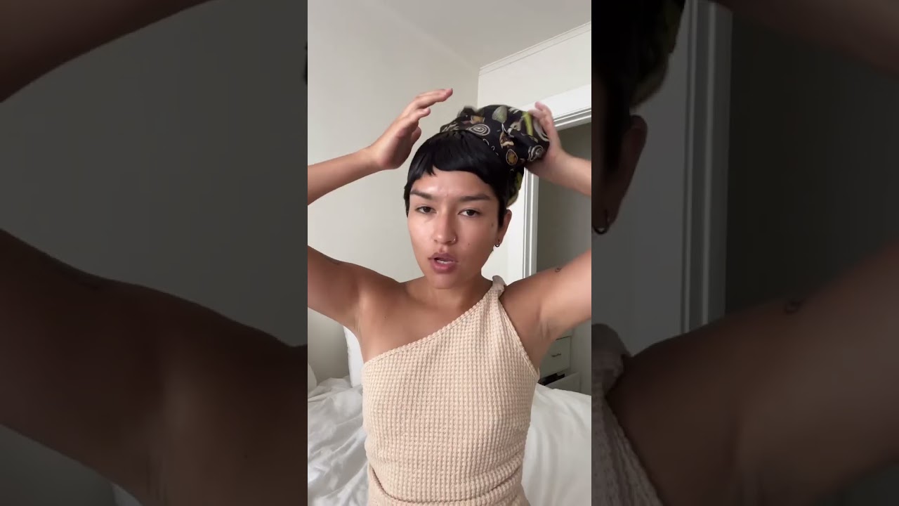 how i style my pixie haircut 💇🏻‍♀️🧚🏻 #pixiehaircut #shorthaircut #shavedhead