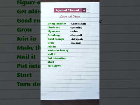 Informal to Formal English #shorts #education