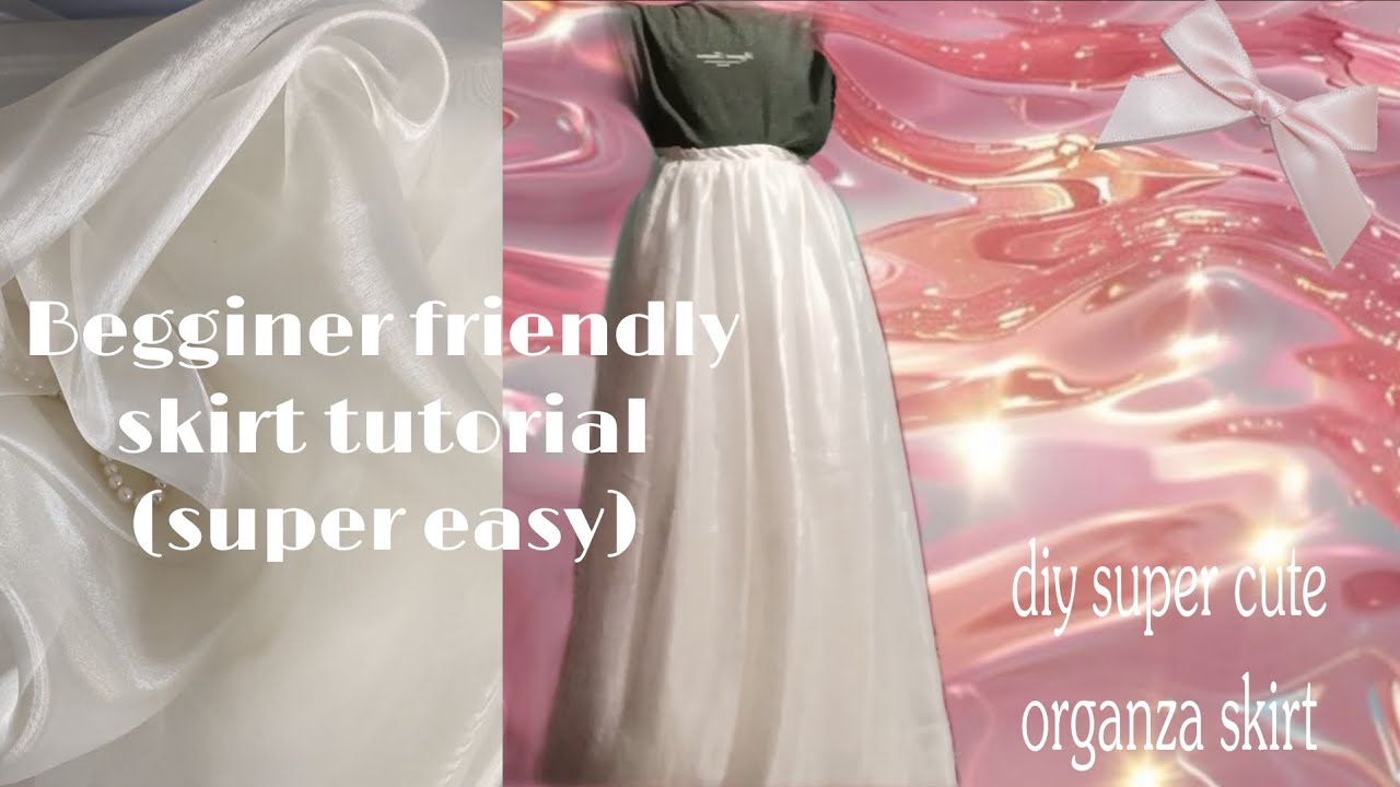 DIY Shiny Organza Skirt (No Sewing Machine Needed!) | Sewing Tutorial | Skirt tutorial 