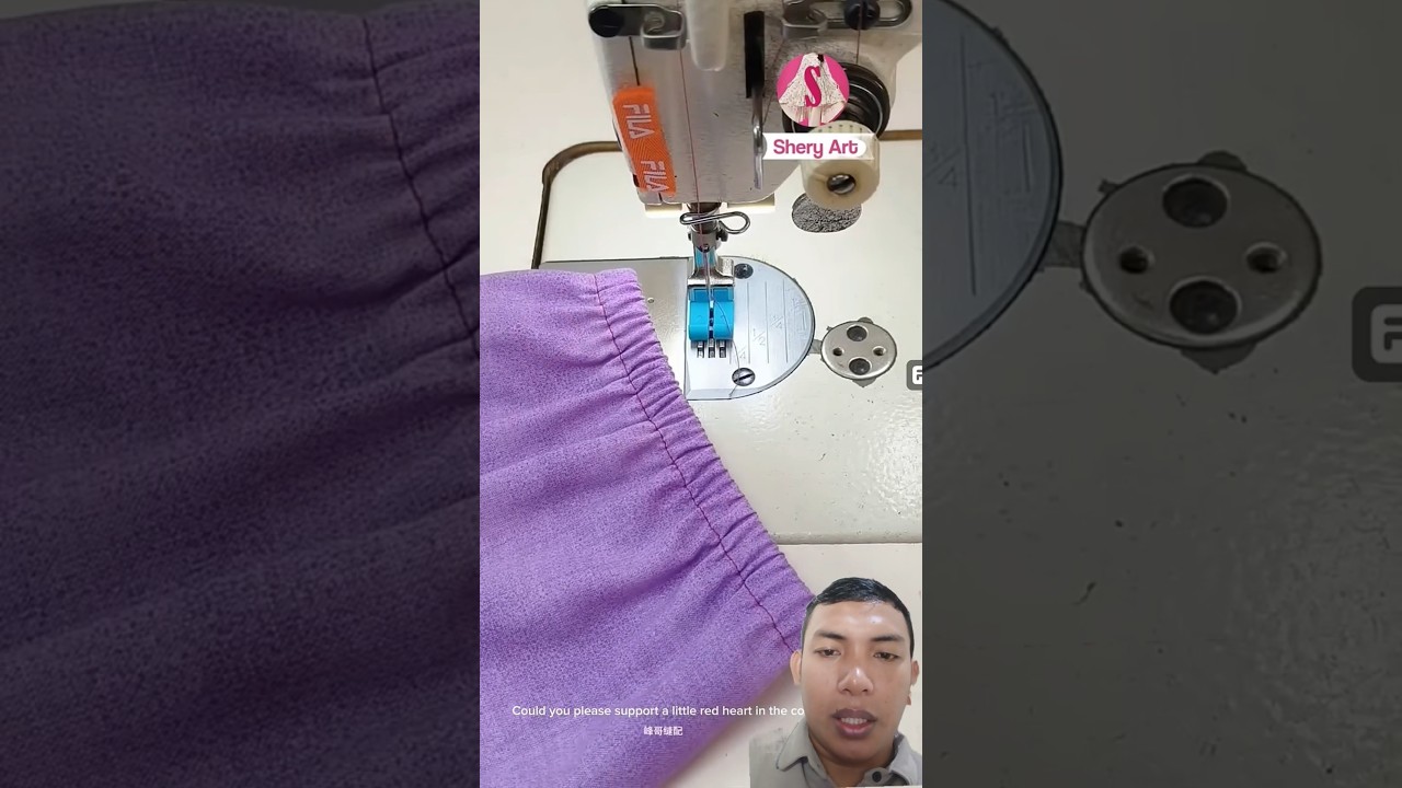 cara menjahit karet di ujung lengan baju #menjahit #sewing #diy #craft #tutorial