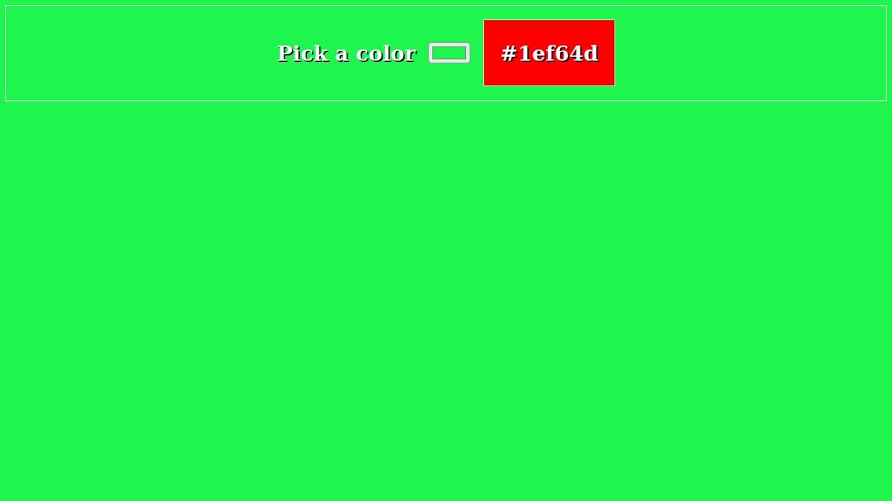 GET HEXADECIMAL CODE FROM THE COLOR PICKER input type=
