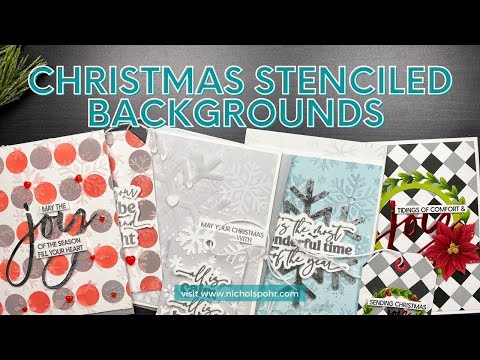 Christmas Stenciled Backgrounds (Waffle Flower)