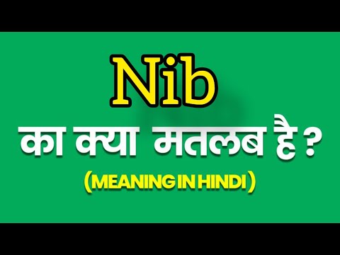 Nib meaning in hindi | Nib ka matlab kya hota hai | Word meaning