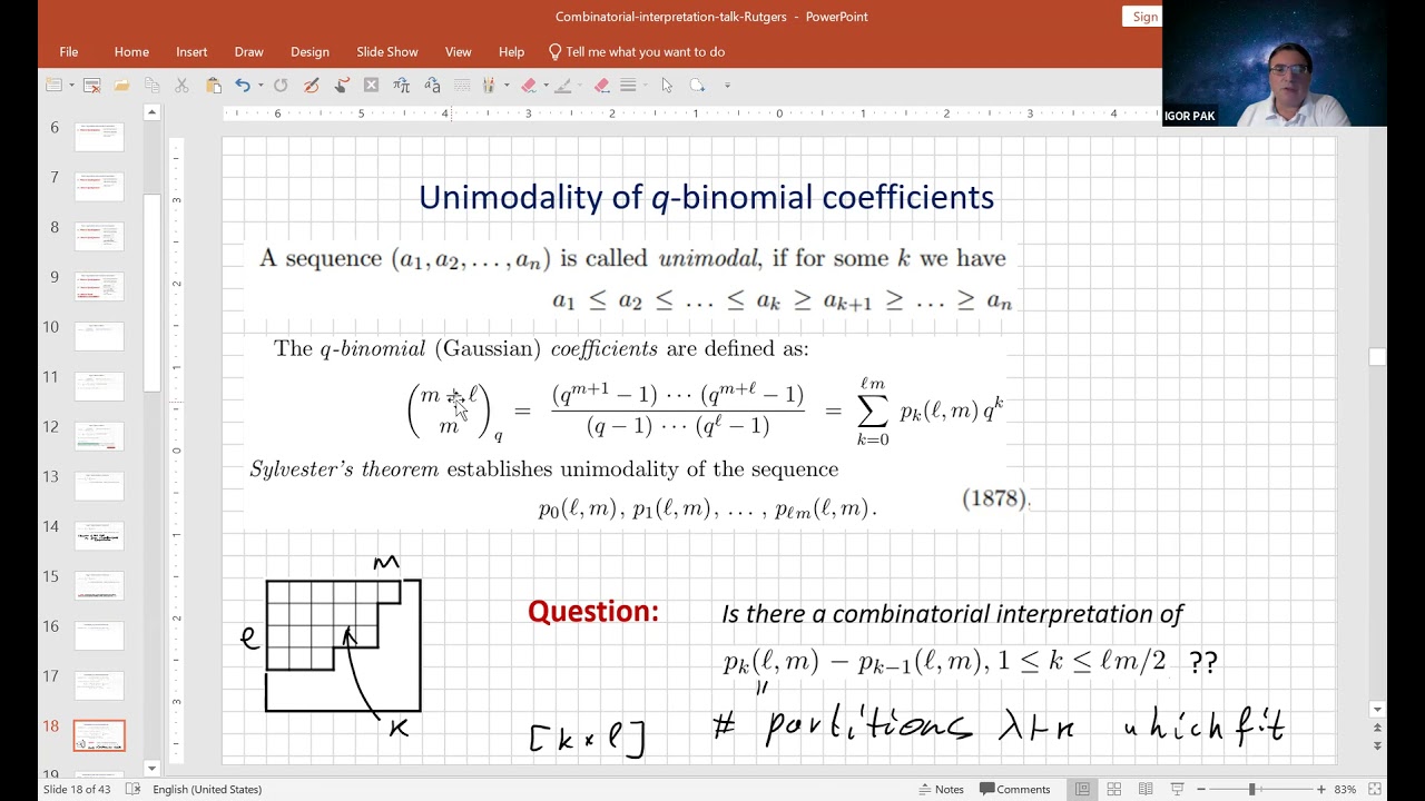 What is a combinatorial interpretation