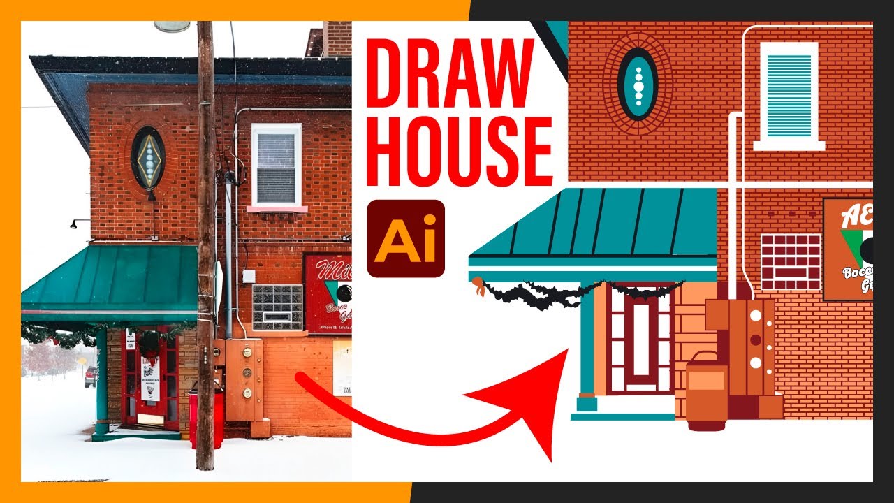 Learn House Design | Image To Vector | Adobe Illustrator 2025