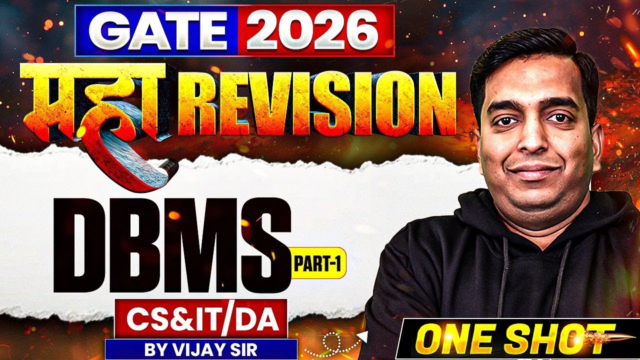 GATE 2026 महा Revision | DBMS One Shot | Maha Revision | CS & IT | DA | One Shot