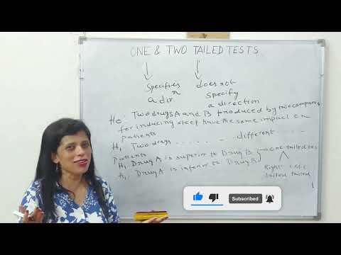 One and Two Tailed Tests