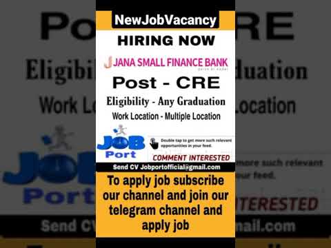 Jana Small Finance Hiring Now No Exam No Fees #Shorts