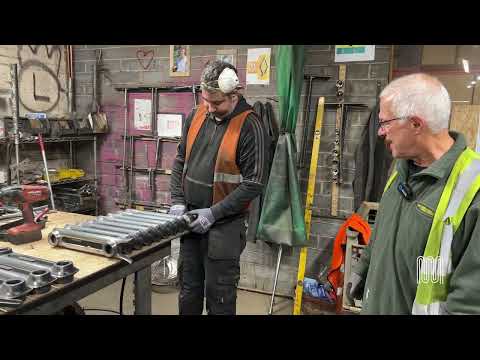 Visiting Castrads - Chris Baylis and Radiator Assembly