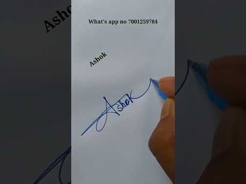 Sign your signature .. Ashok #signature #design #sign #art #autograph #youtubeshorts #superwrite
