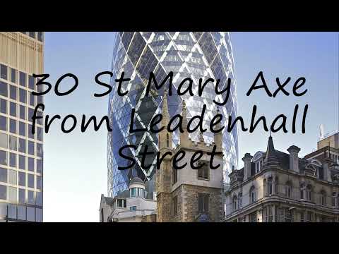 How to pronounce 30 St Mary Axe from Leadenhall Street in English?