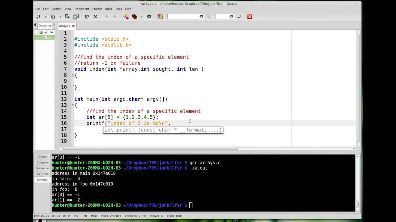 Arrays!  C Tutorial 10