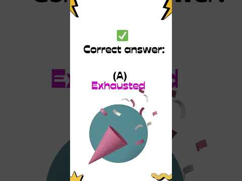 General English Quiz #1 β Another word for very tired? #eslshorts #quiz #easyenglisheveryday