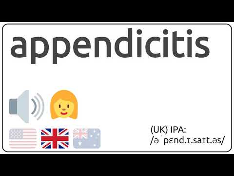 How to pronounce appendicitis in english?