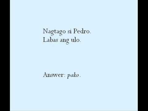 Filipino Riddles - Mga Bugtong
