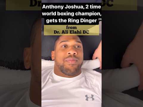 When Boxer Anthony Joshua Got Ring Dinger® From Dr. Ali Elahi 🔥🥊 #boxing #ringdinger #chiropractor