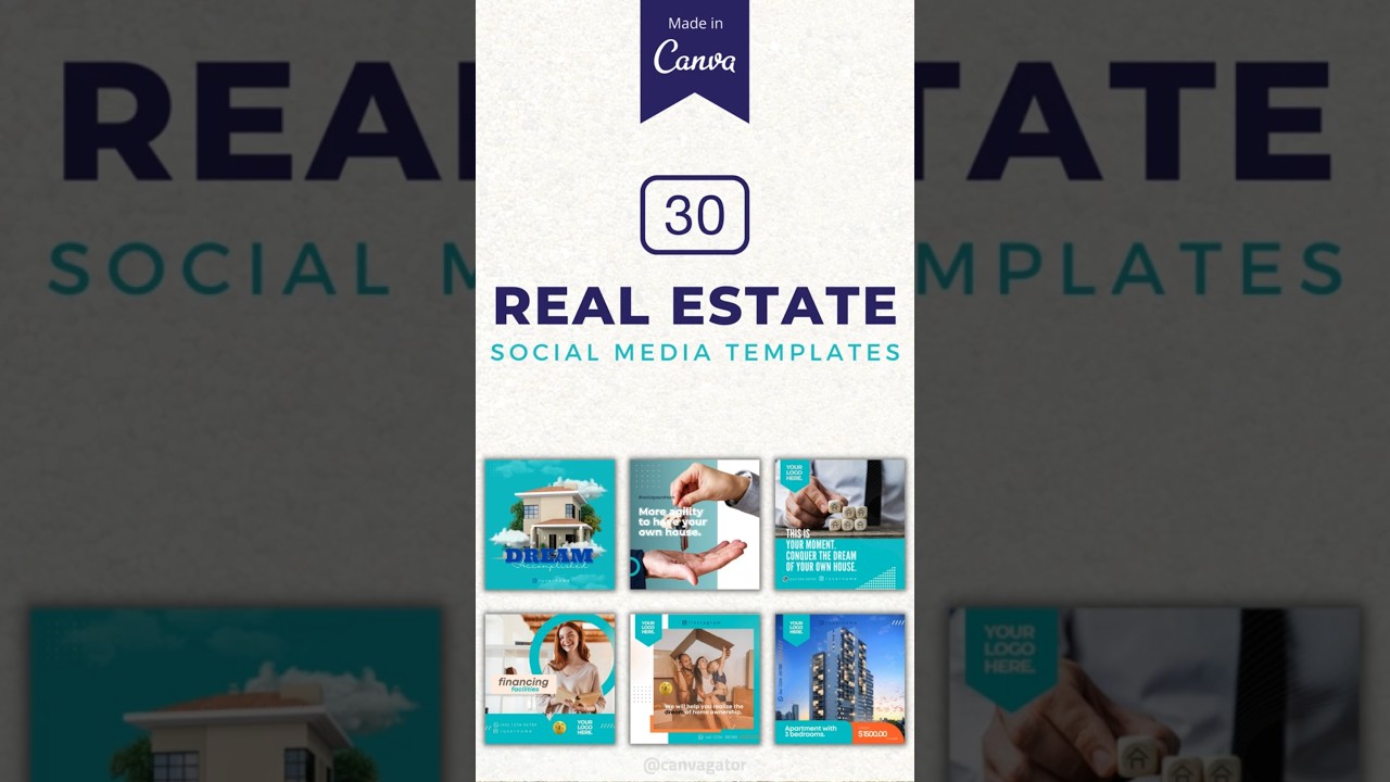 30 Real Estate Social Media Templates | Canva Templates for Realtors & Property Agents