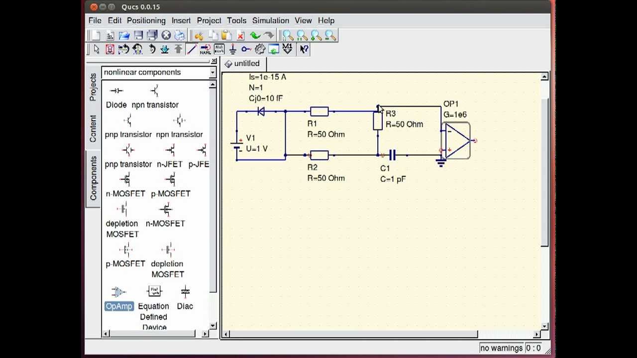 Quick Tip: Create electronic circuits with Qucs