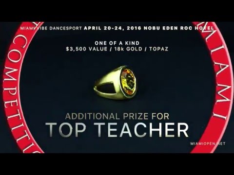 Top Teacher Prize Miami Vibe Dancesport Competition '16 Gold $3,500